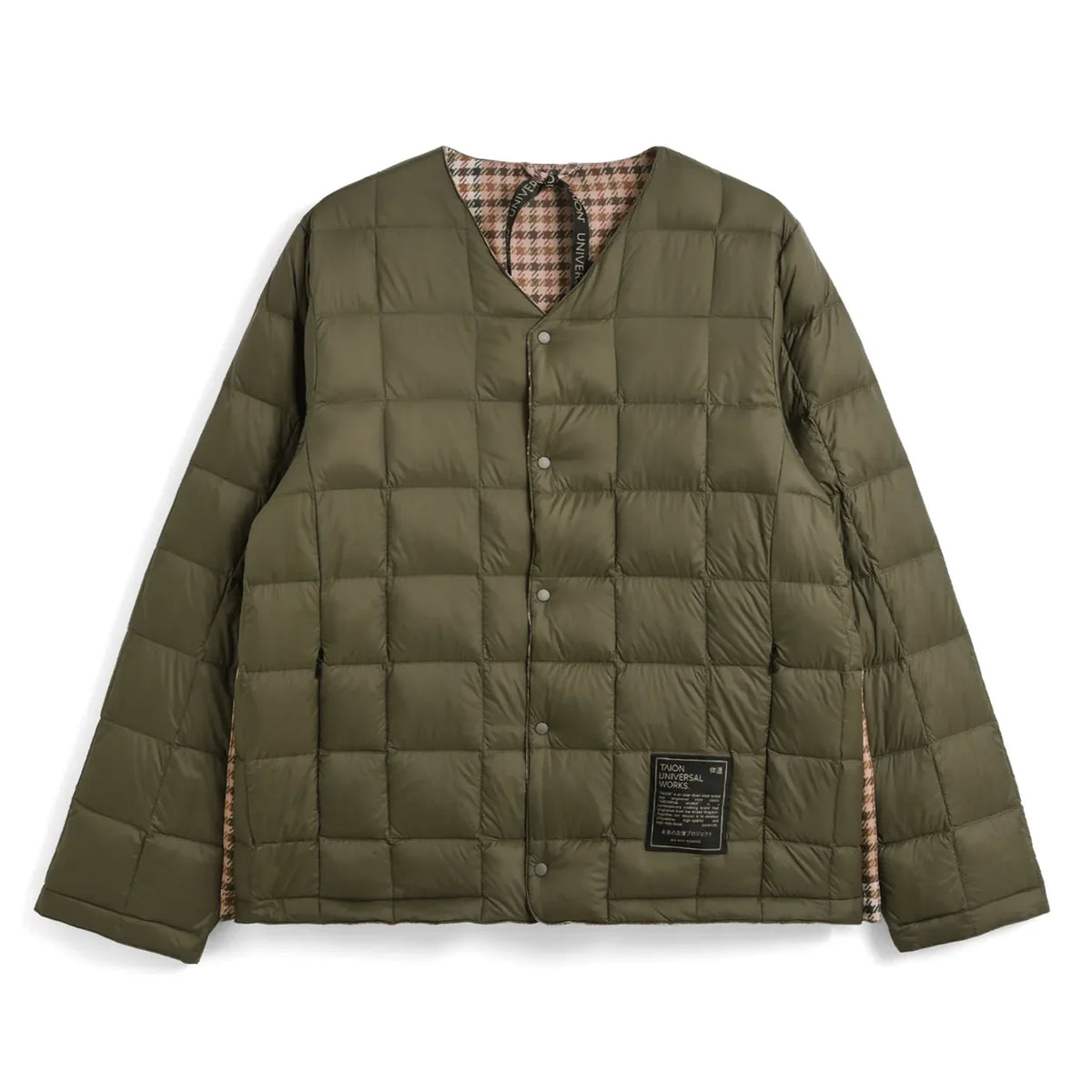 Universal Works x TAION - Reversible Button Down Jacket - Dark Olive ...