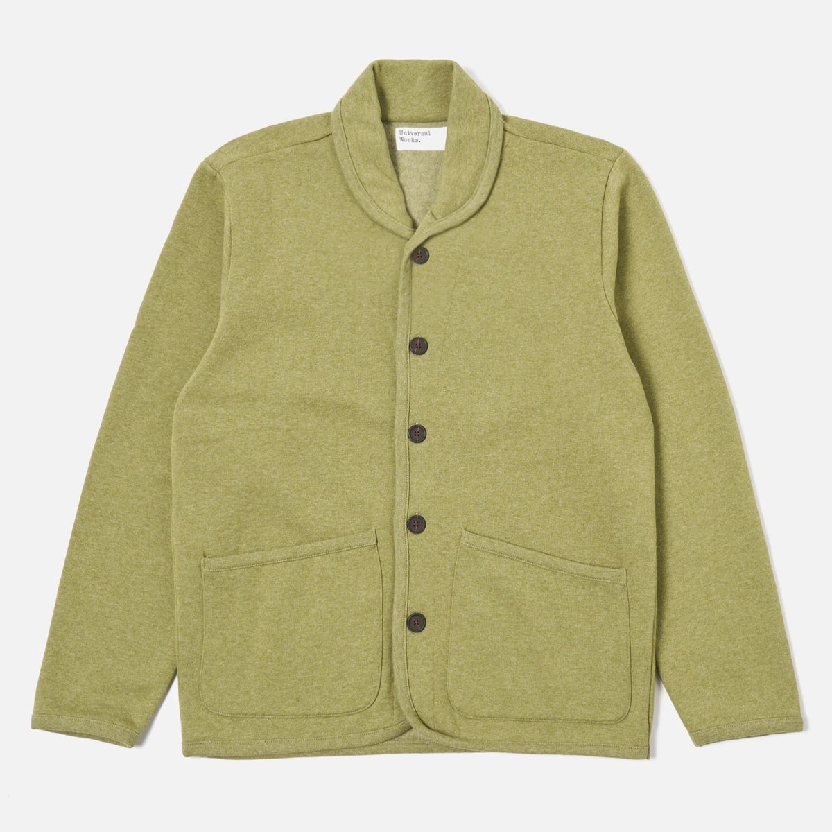 Universal Works - Lancaster Jacket In Green Recycled Cotton Blend Jers ...