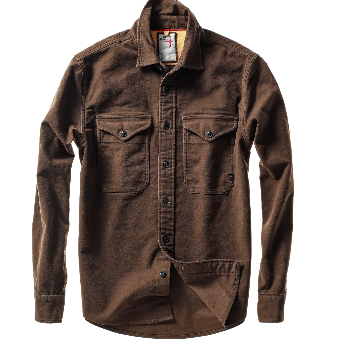 Relwen - Utility Workshirt in Coffee Moleskin – City Workshop Men's ...