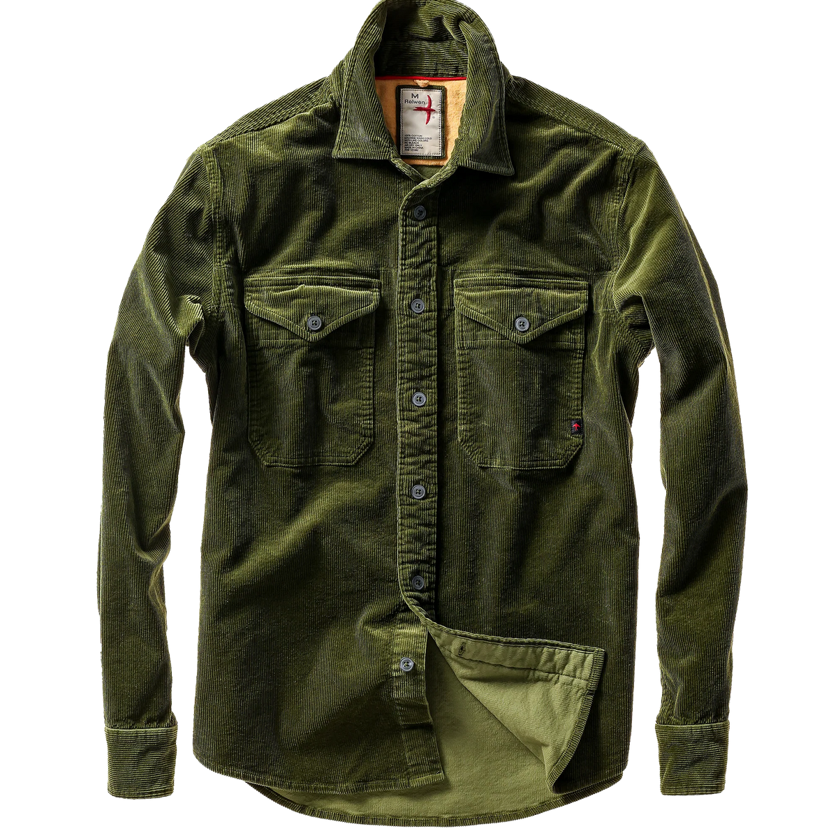 Relwen - Utility Workshirt in Dk Moss Cord – City Workshop Men's Supply Co.