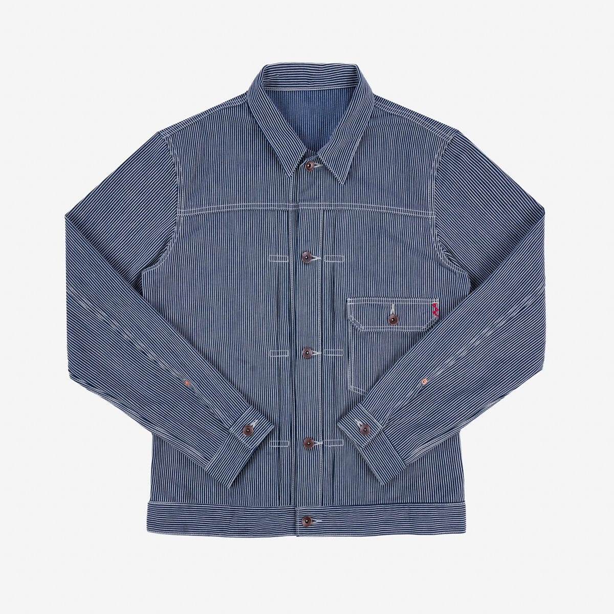 Iron heart - IHJ-141-IND - 10.5oz Narrow Stripe Hickory Type 1 - Indig ...