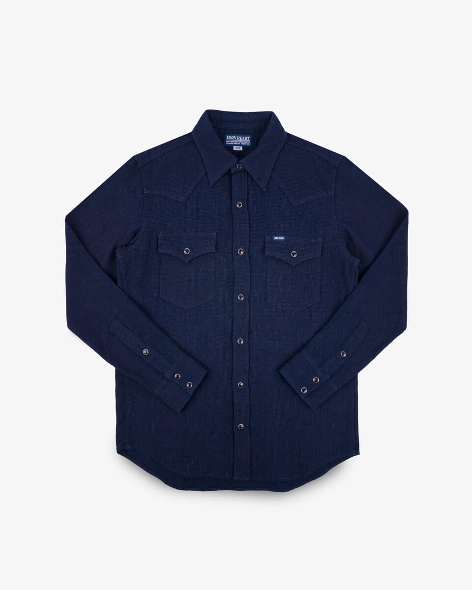 Iron Heart - IHSH-413-IND - 5oz Selvedge Dobby Cloth Western Shirt - I ...