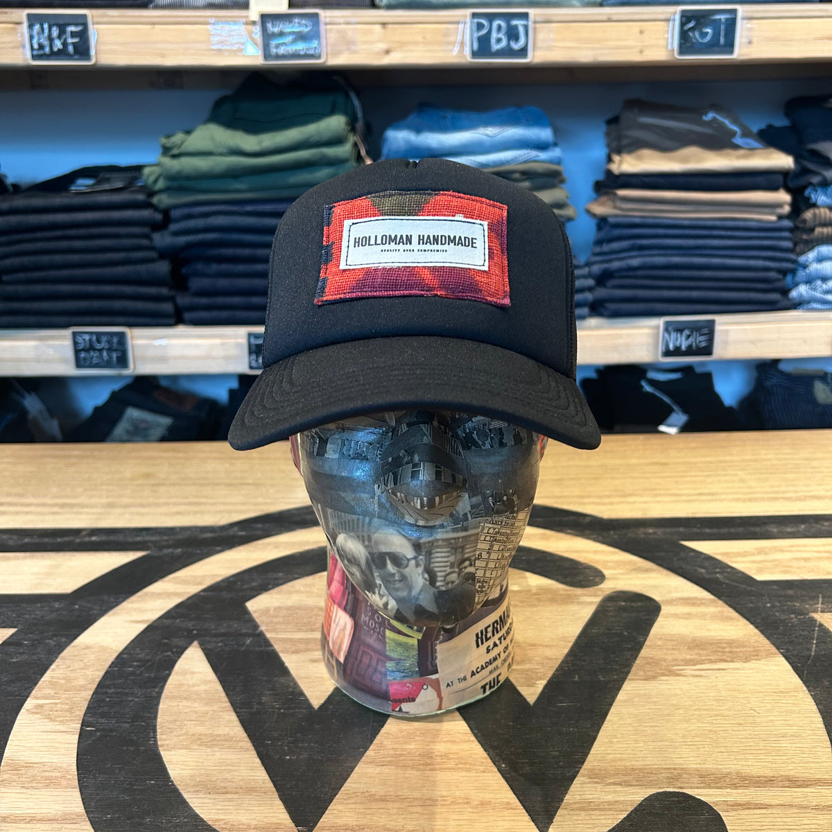 HAMID HOLLOMAN - Handmade Patched Trucker - Black – City Workshop Men's ...